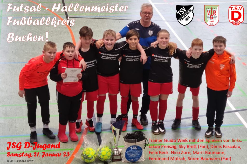 22. Januar: Die D-Junioren der SPG sind Futsal Hallenmeister – VfR ...